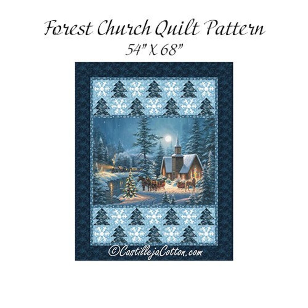 Forest Church Quilt Pattern by Castilleja Cotton domestic 1st - Etsy