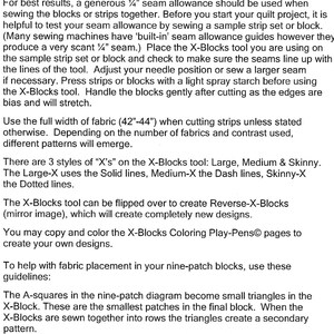 6-1/2" (6.5") X-blocks Template - Etsy