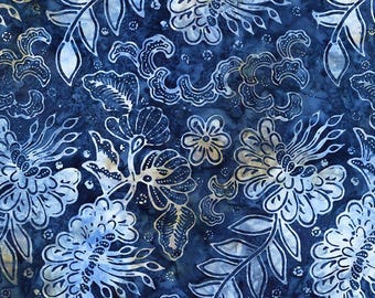 Jellyfish and Sea Coral Denim Tonga-b1599 Batik Timeless Treasures - Etsy