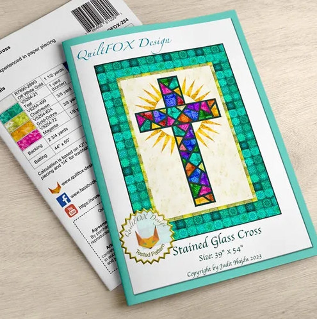 Stained Glass Cross Quilt Pattern by Quiltfox *domestic 1st Class ...