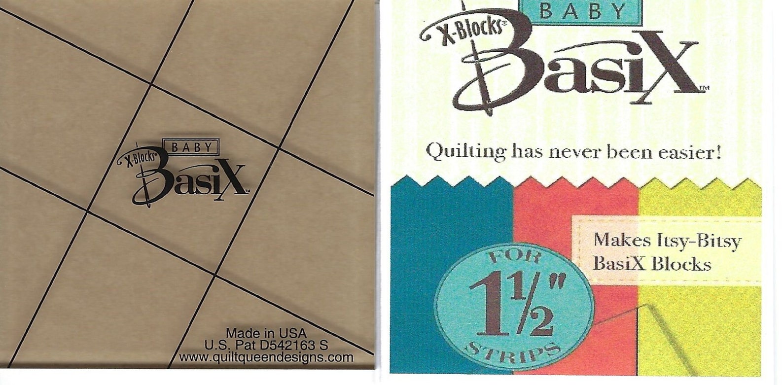 X-blocks Baby Basix Template for 1-1/2 Strips | Etsy