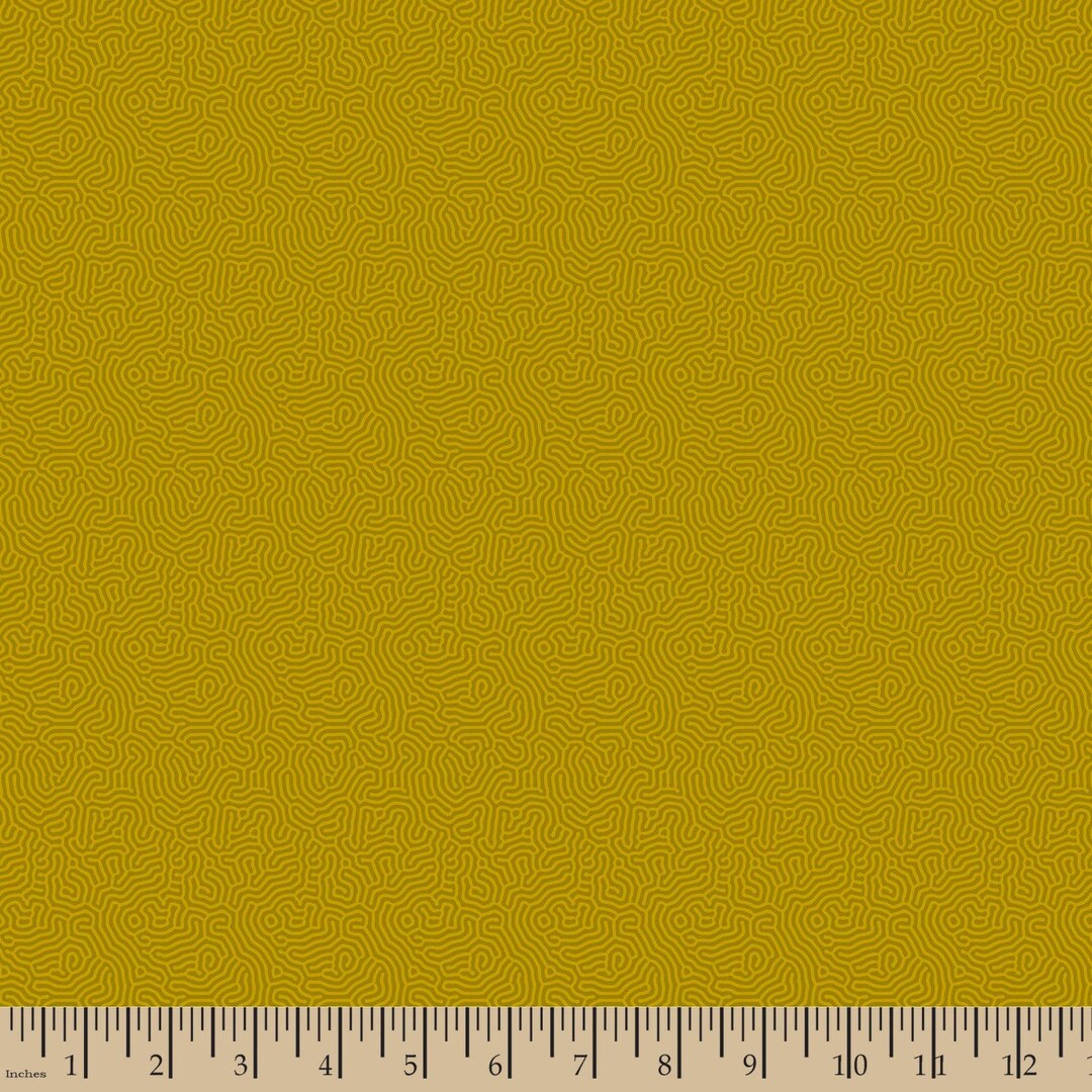 Green Gold Maze Fabric From Basically Patrick by Patrick Lose Studios - 62234-ZH6071 - Etsy