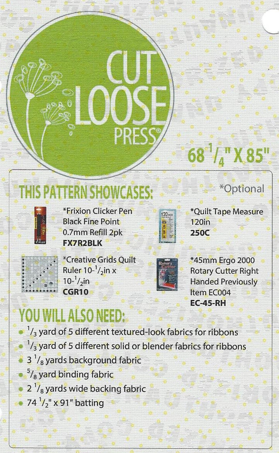 Cascading Ribbons Quilt Pattern by Cut Loose Press domestic - Etsy