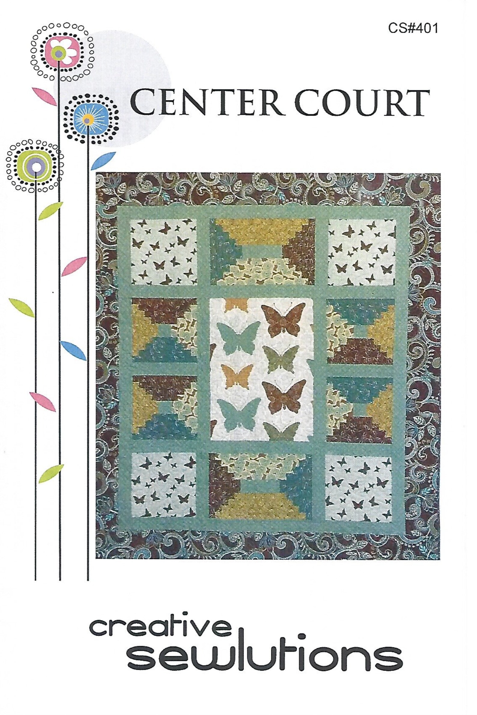 Center Court Quilt Pattern by Creative Sewlutions CS401 | Etsy