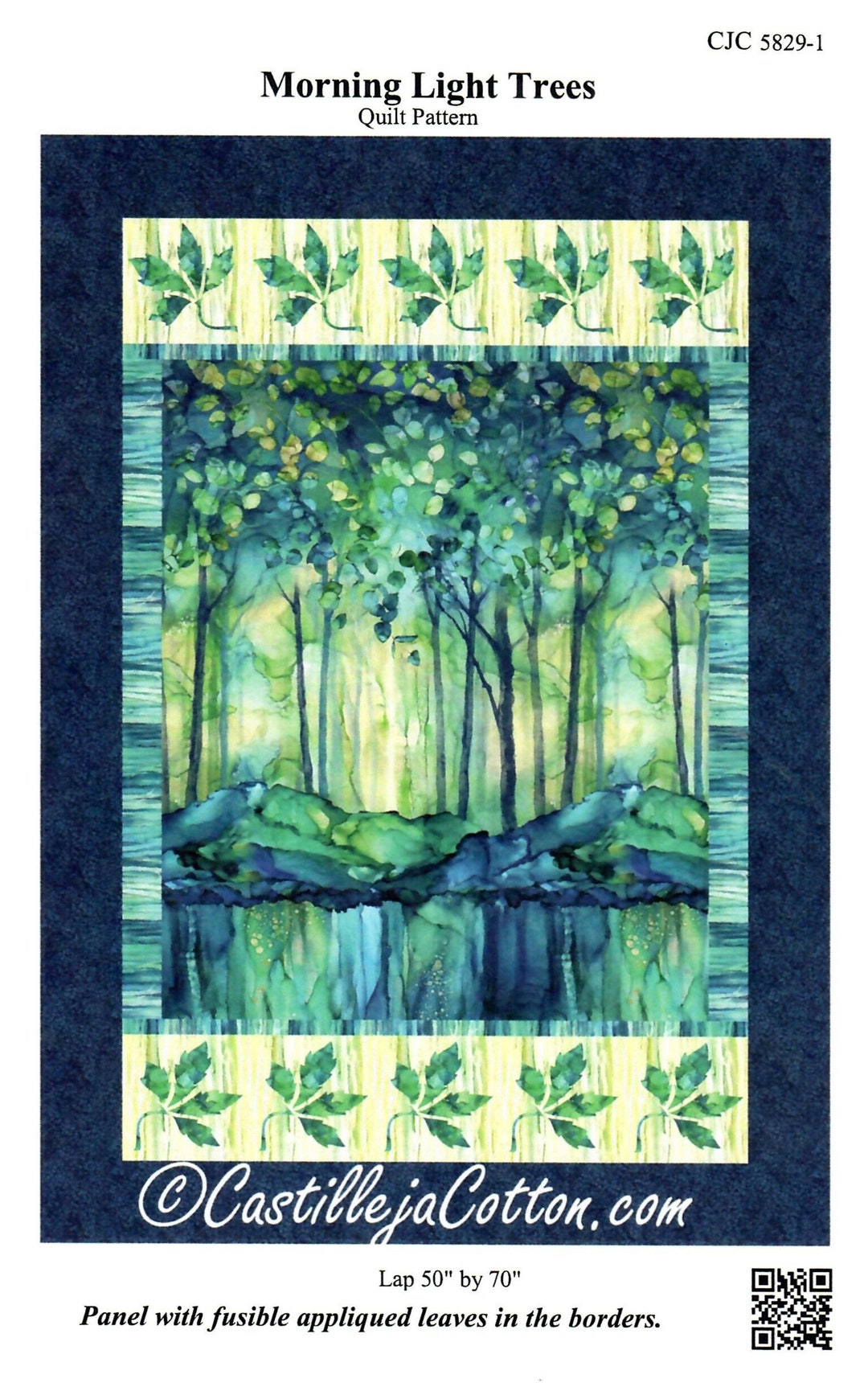 Morning Light Trees Quilt Pattern by Castilleja Cotton | Landscape Wall ...