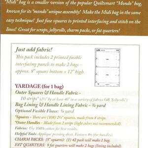 Midi Bag Pattern Fun Pack by Quiltsmart QS10038 - Etsy