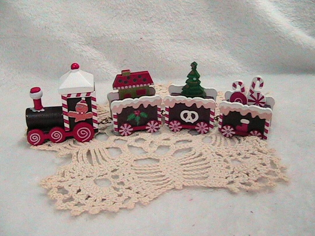 Christmas Train, Mini Wooden Christmas Train - Etsy