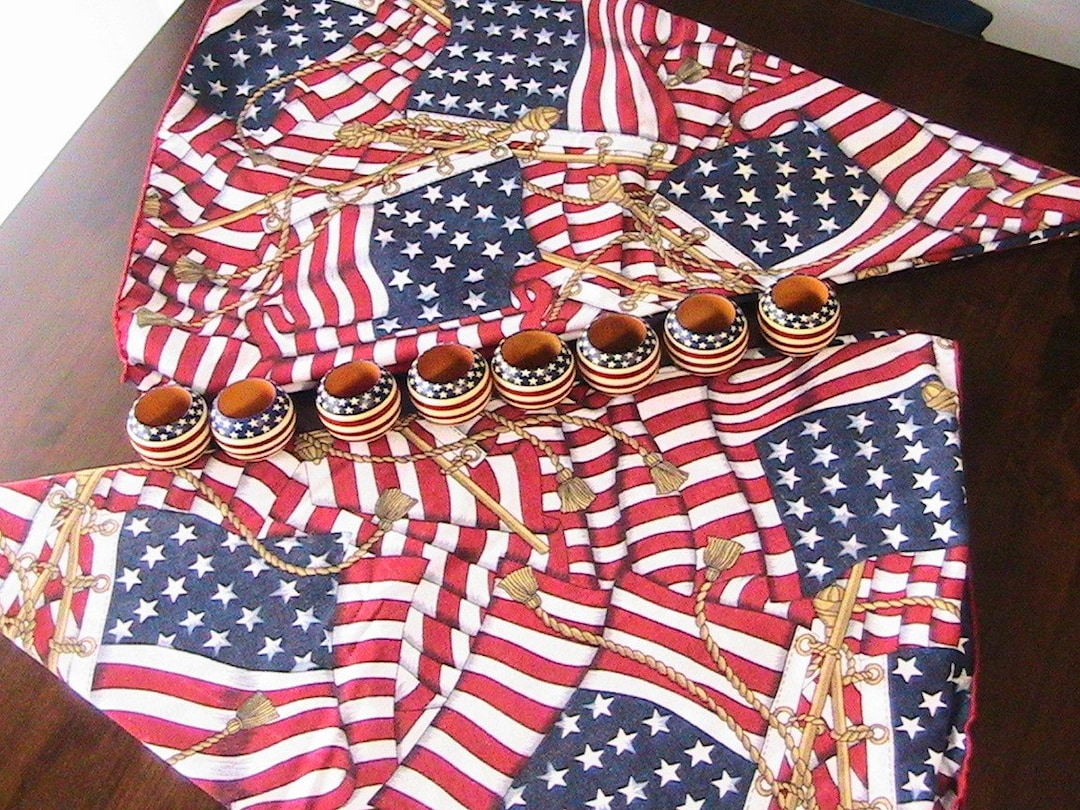 Americana Table Cloths and Napkin Rings, Round 58 Tablecloths and ...