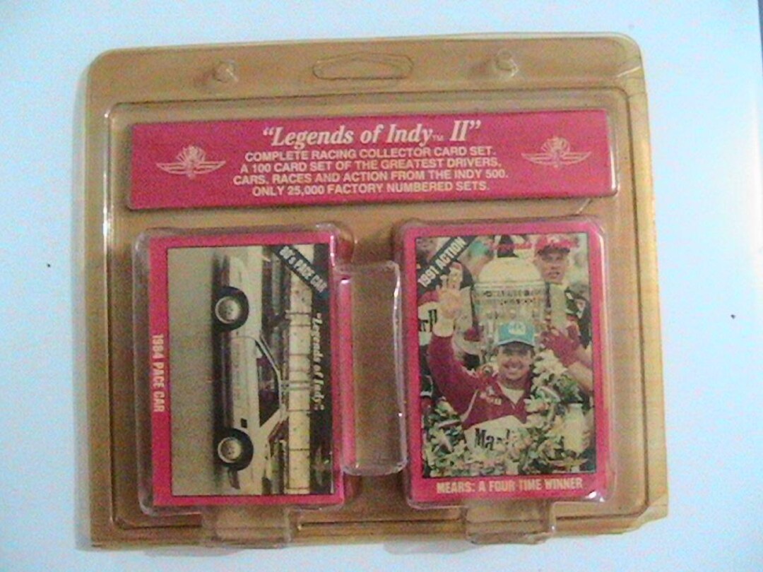 Legends of Indy 2 Collector Cards Set of 100, Indianapolis Speedway ...
