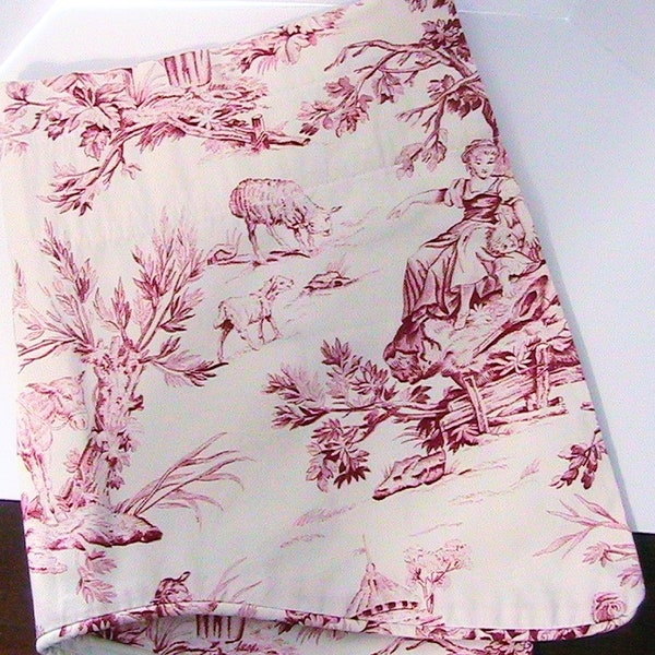 Red Toile Valance - Etsy