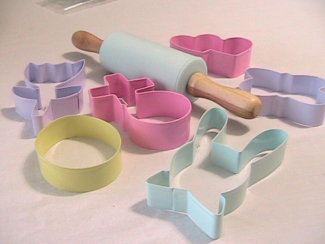 Cookie Cutters, Spring Easter Cookie Cutters and Small Rolling Pin - Etsy