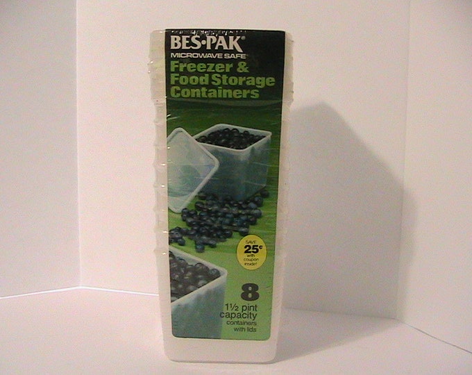 Bes*pak Freezer Food Storage Containers, NOS in Package, Set of 8 - Etsy