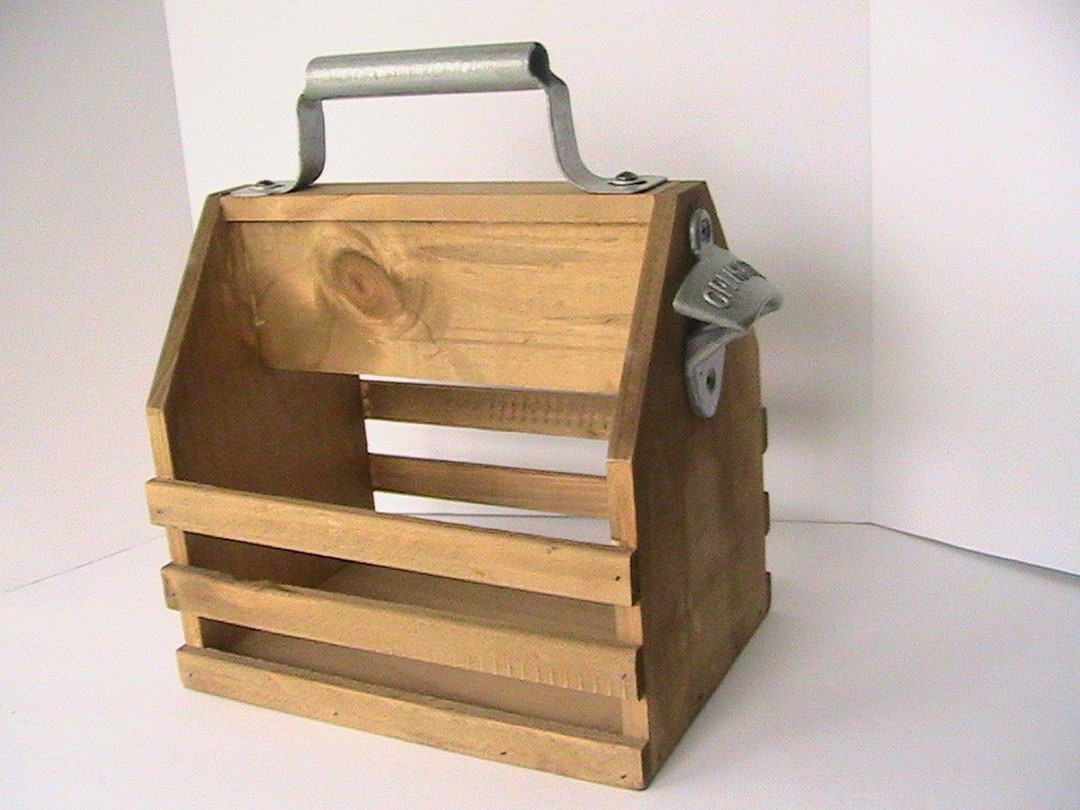 Carry Crate, Wooden Carry Crate With Bottle Opener - Etsy