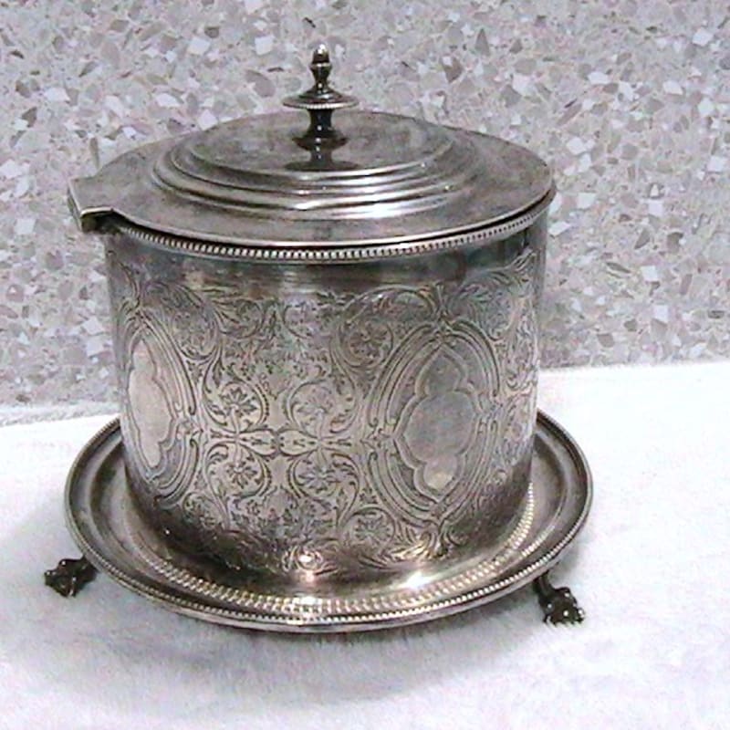 Antique Biscuit Jar - Etsy