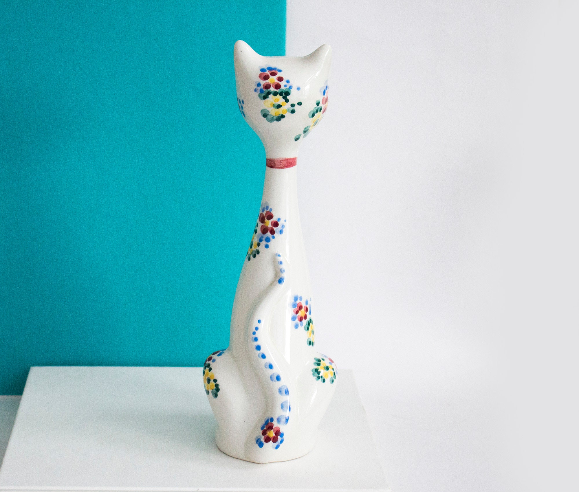 Vintage Italien Long Neck CAT Figurine Collectable Mid - Etsy