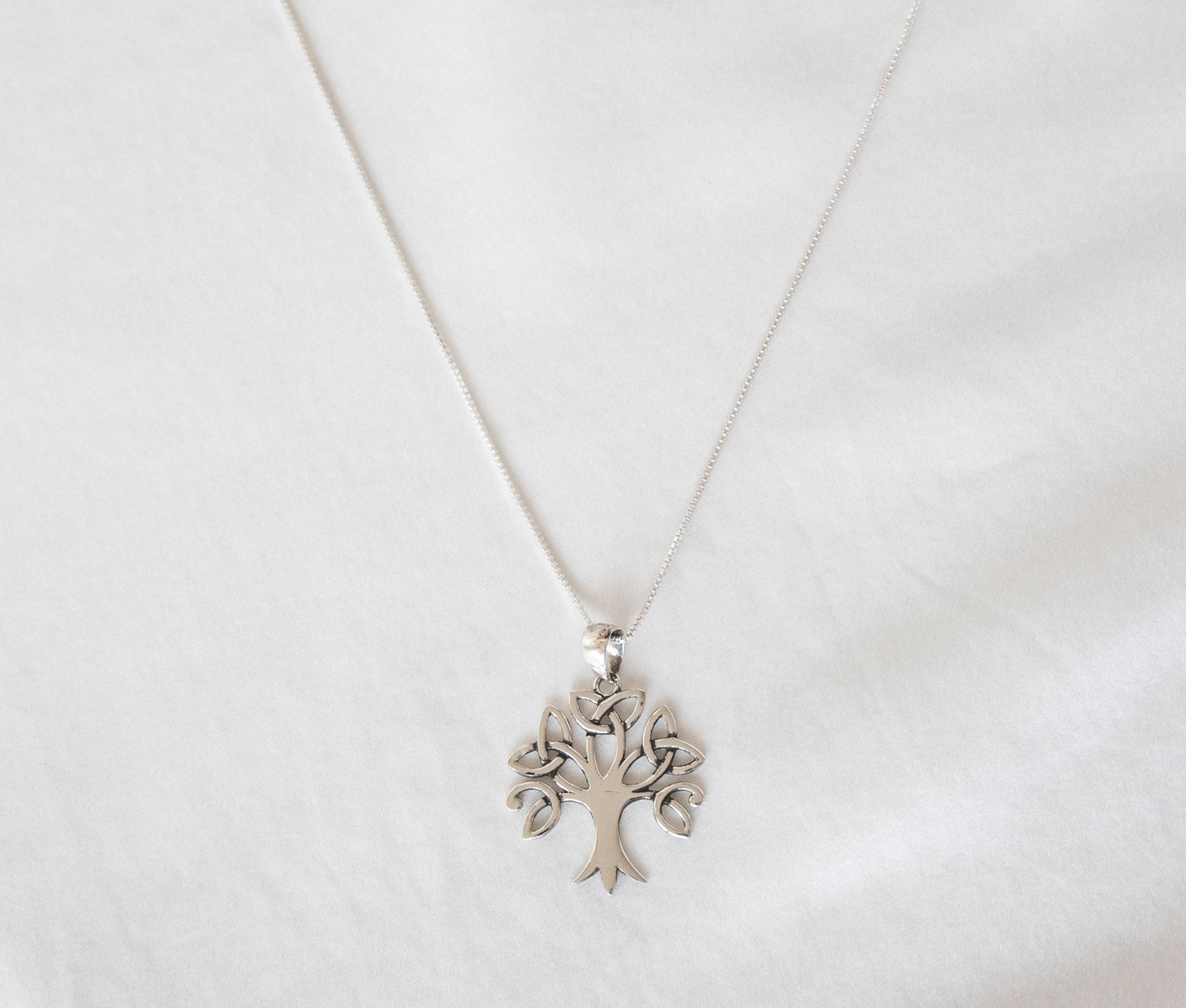 Trinity Tree of Life Pendant Necklace Celtic Triquetra Tree | Etsy