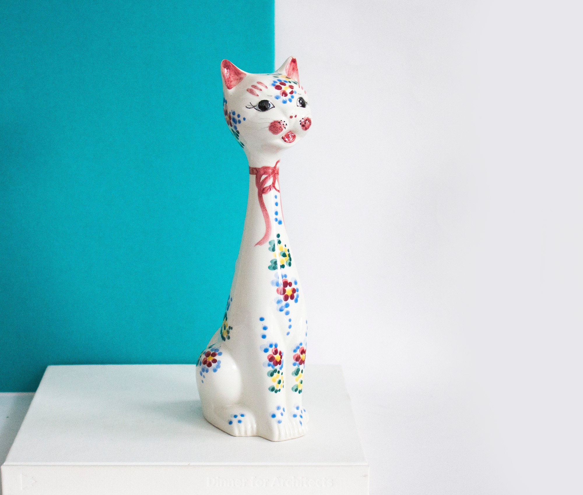 Vintage Italien Long Neck CAT Figurine Collectable Mid - Etsy