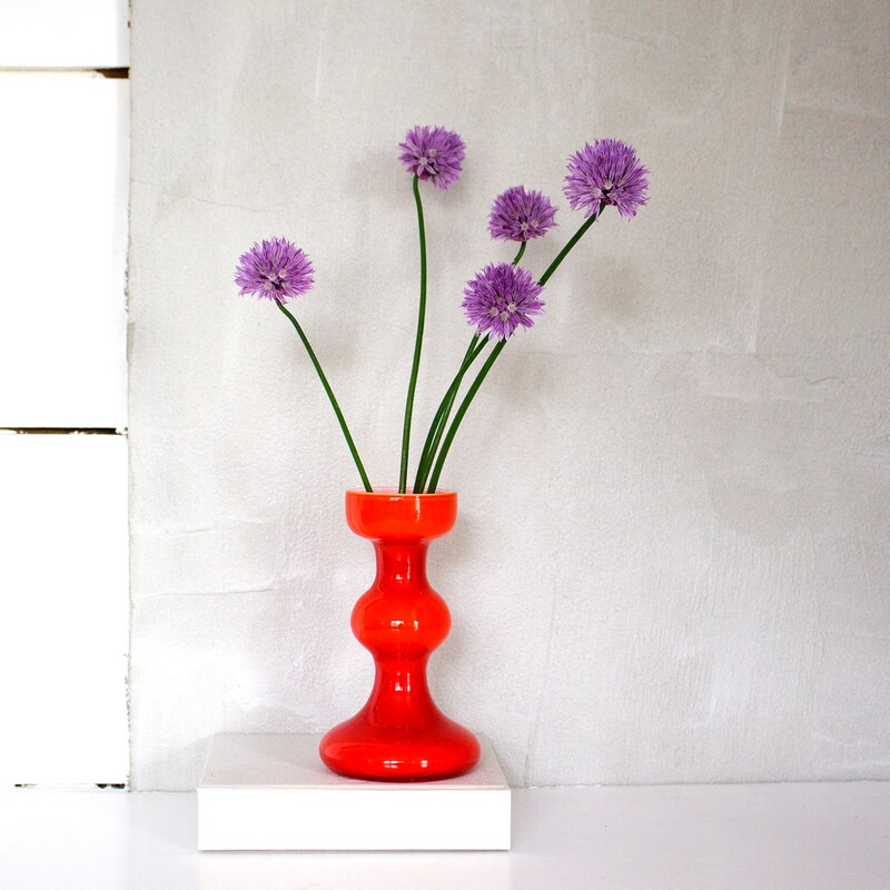 Red Glass Vases - Etsy