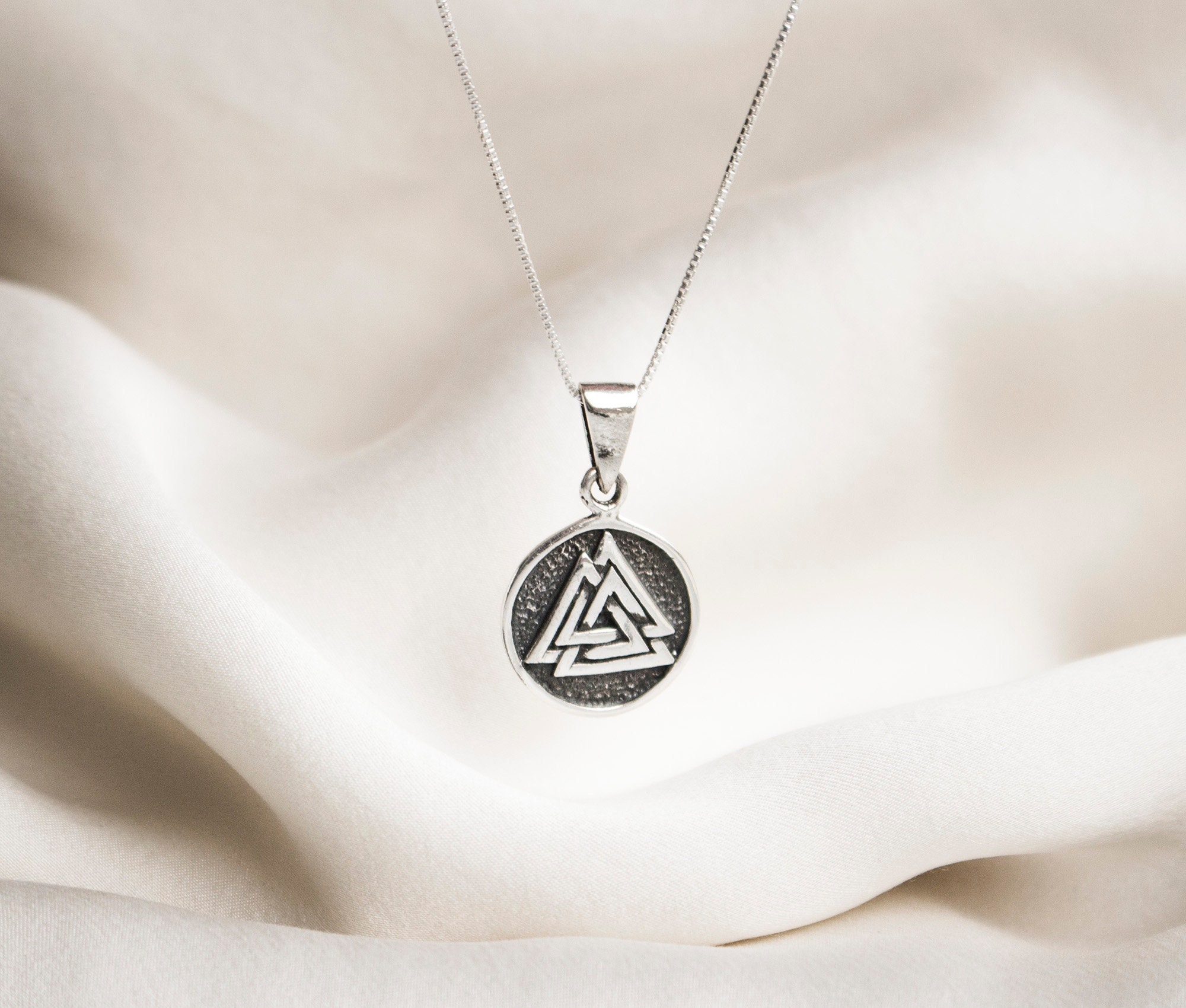 Norse Viking Valknut Necklace Hrungnir's Heart Pendant - Etsy