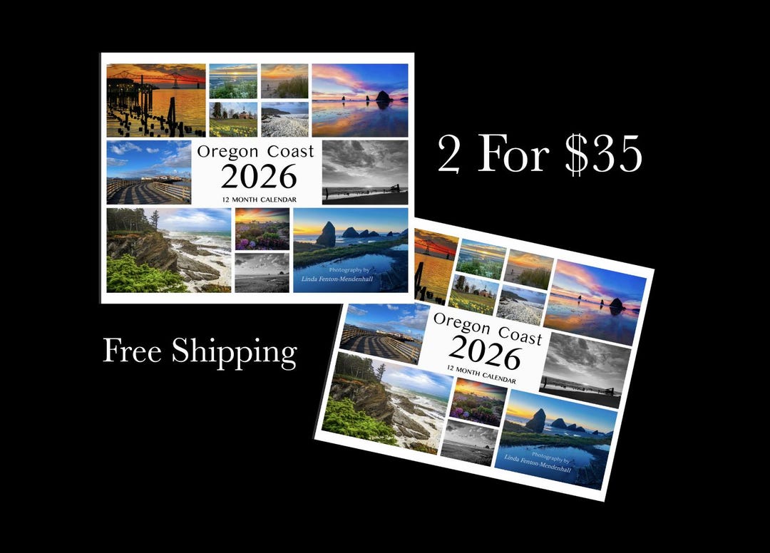 Two 2026 Oregon Coast Wall Calendars - Photography by Linda Fenton ...