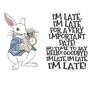 Alice in Wonderland White Rabbit Reading Cushion Book Pocket Pillow ...