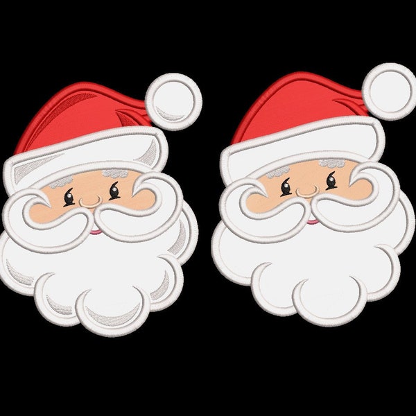 Santa Face Embroidery Design - Etsy
