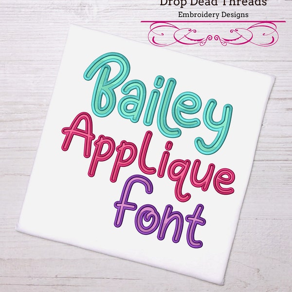 Bailey Embroidery Font - Etsy