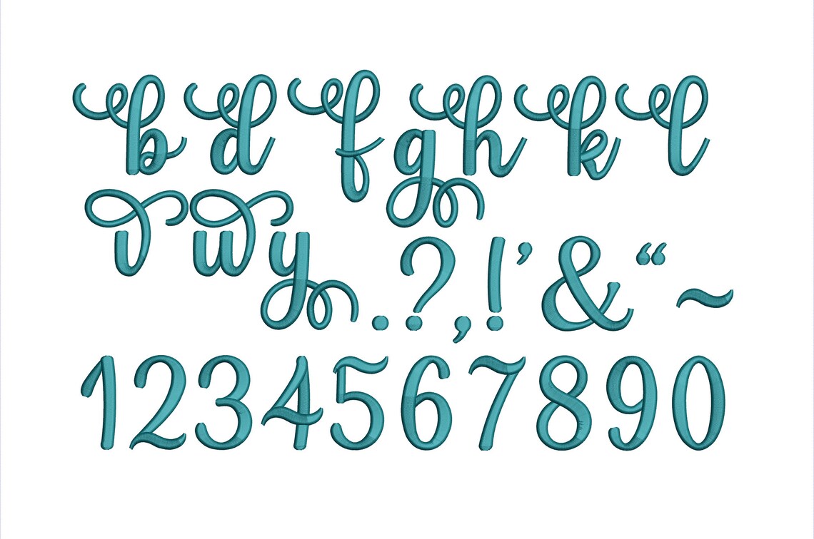Alyssa Script Machine Embroidery Font Alphabet Design File 4 - Etsy