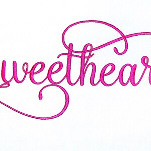 Sweetheart Machine Embroidery Font Alphabet Design File Four Sizes ...