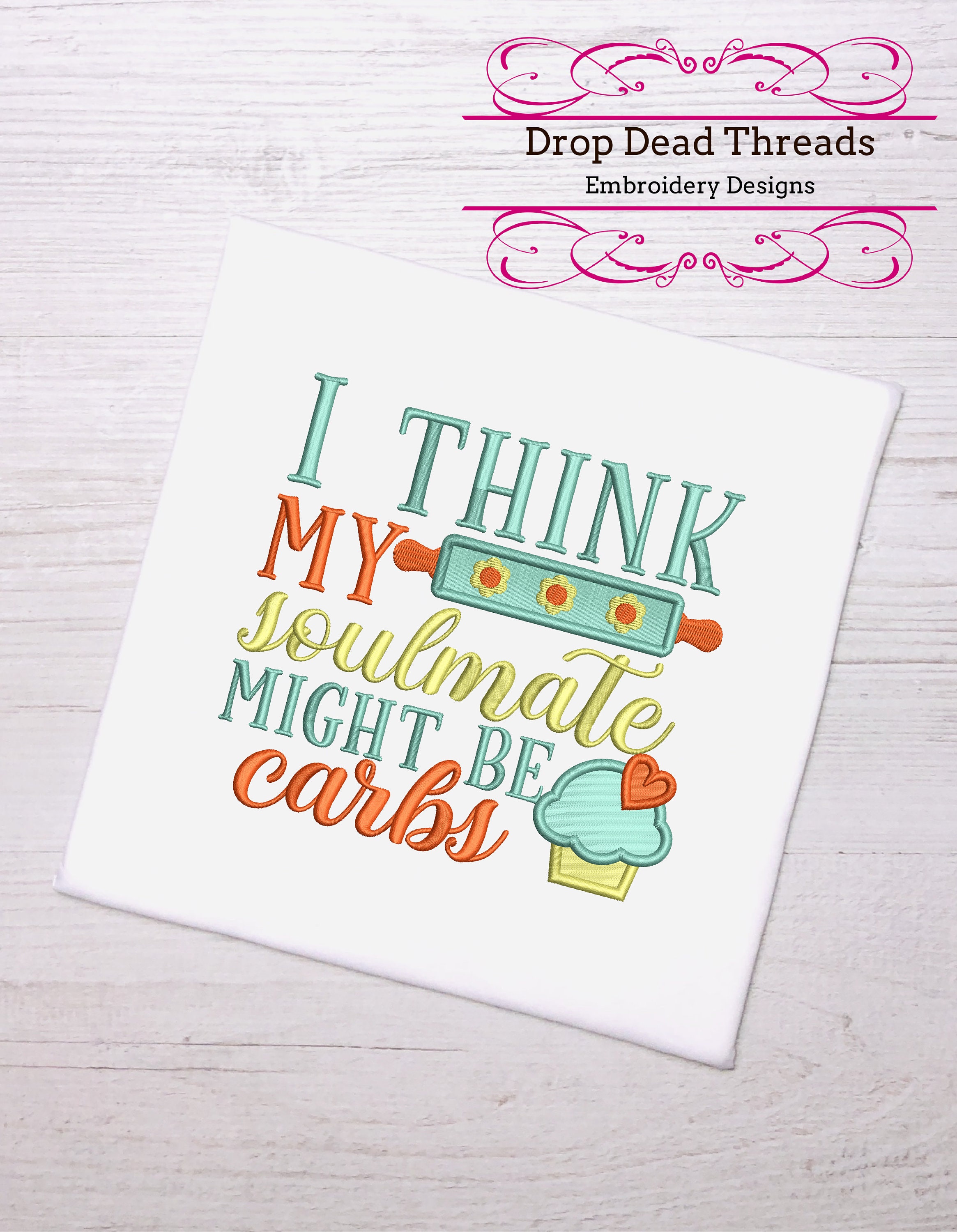 Funny retro kitchen puns I think my soulmate might be carbs | Etsy