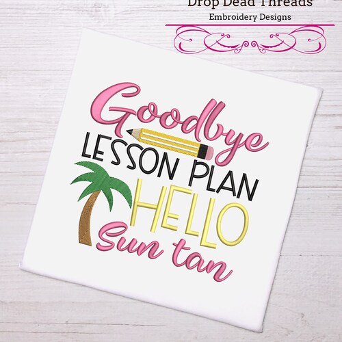 Goodbye Lesson Plan Hello Sun Tan Printable Gift Tag - Etsy