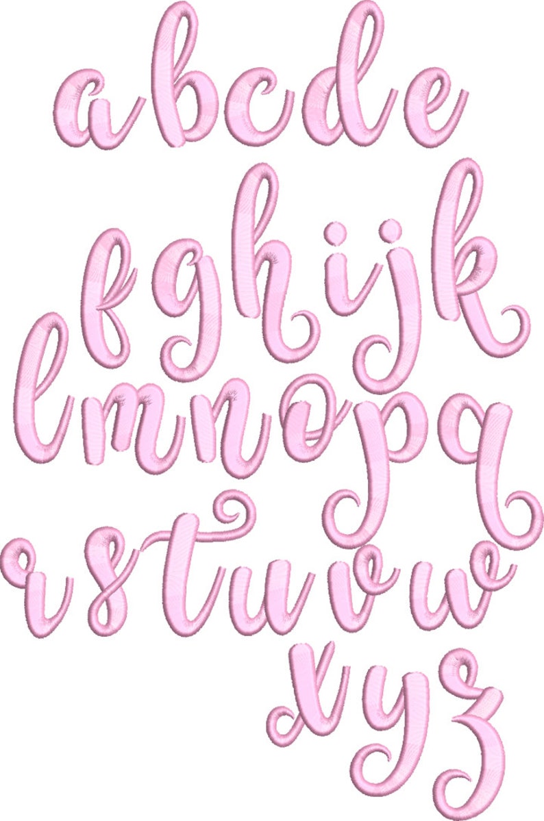 Evelyn Script Machine Embroidery Font Alphabet Design File 3 - Etsy