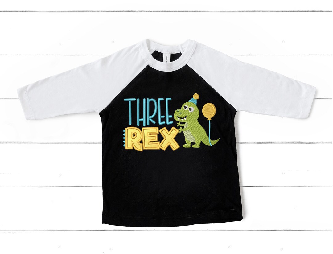 Baby & Toddler Birthday Puns Three Rex Third Birthday Dinosaur ...