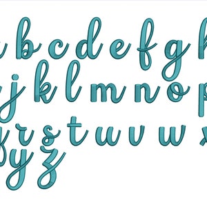 Alyssa Script Machine Embroidery Font Alphabet Design File 4 Sizes ...