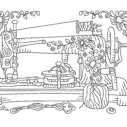 Vintage Sewing Machine Embroidery Machine Design File Digital - Etsy