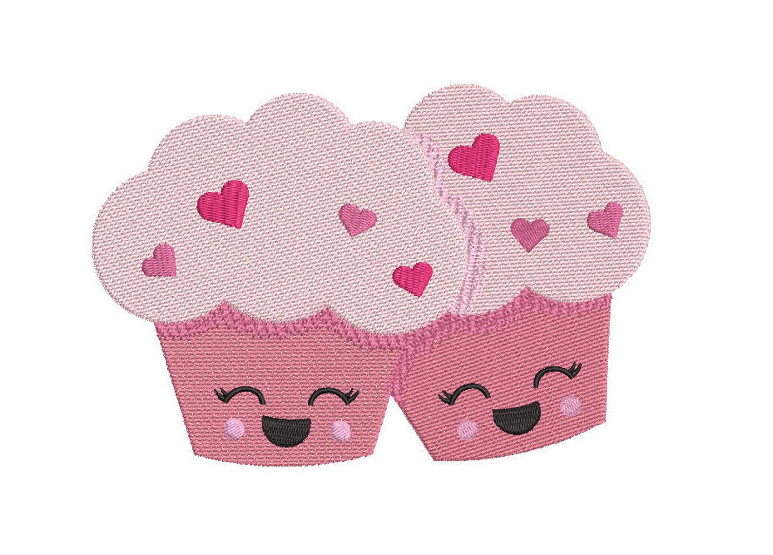 Cute Kawaii Cupcake Muffin Embroidery Machine Design File 4 - Etsy
