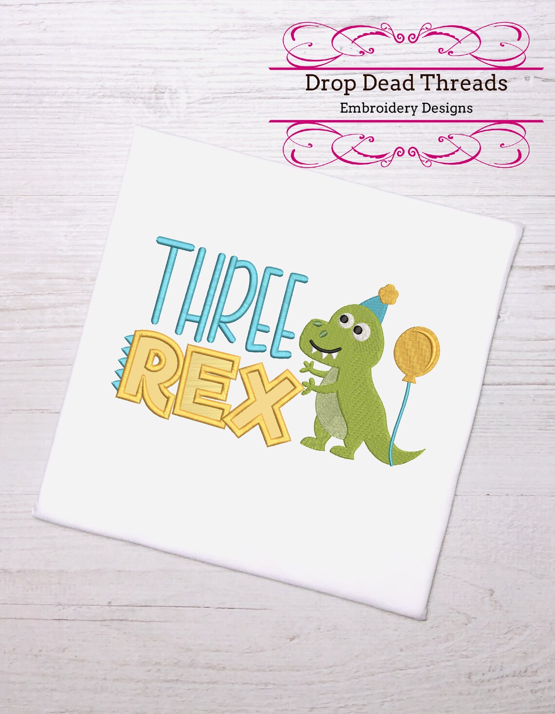 Baby & Toddler Birthday Puns Three Rex Third Birthday Dinosaur ...