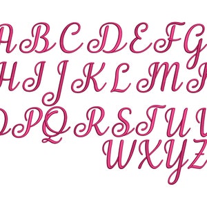 Avery Script Machine Embroidery Font Alphabet Design File 4 Sizes BX ...