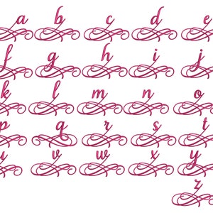 Avery Script Machine Embroidery Font Alphabet Design File 4 Sizes BX ...