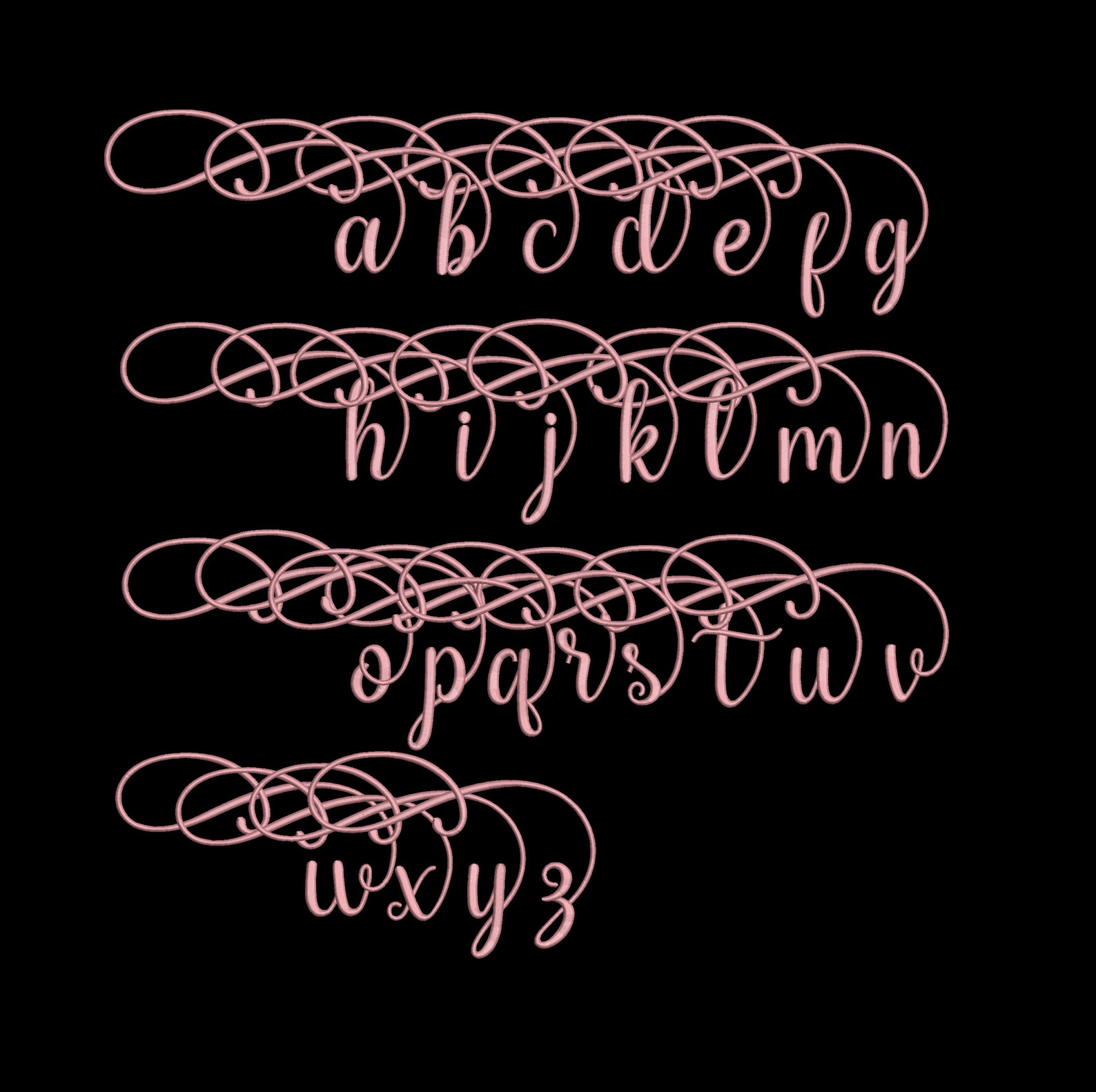 Sweetheart Machine Embroidery Font Alphabet Design File Four - Etsy