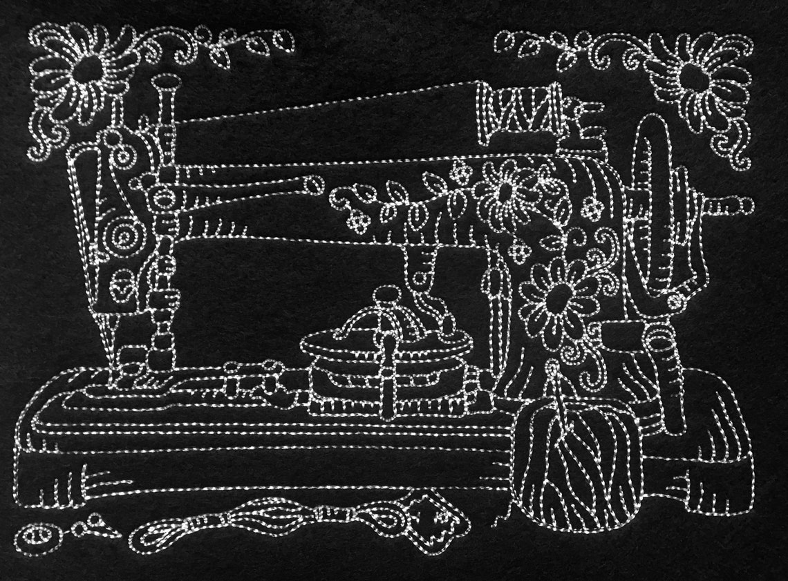 Vintage Sewing Machine Embroidery Machine Design File Digital Download ...