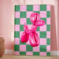 Balloon Dog Poster, Funky Art Print, Trendy Art Print, Preppy Room ...