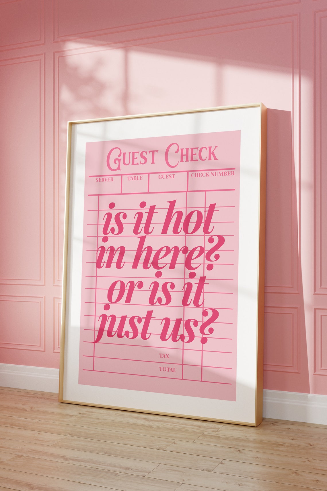 Pink Guest Check Print: Funny Bathroom Quote (digital Download) - Etsy
