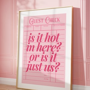 Pink Guest Check Print: Funny Bathroom Quote (digital Download) - Etsy