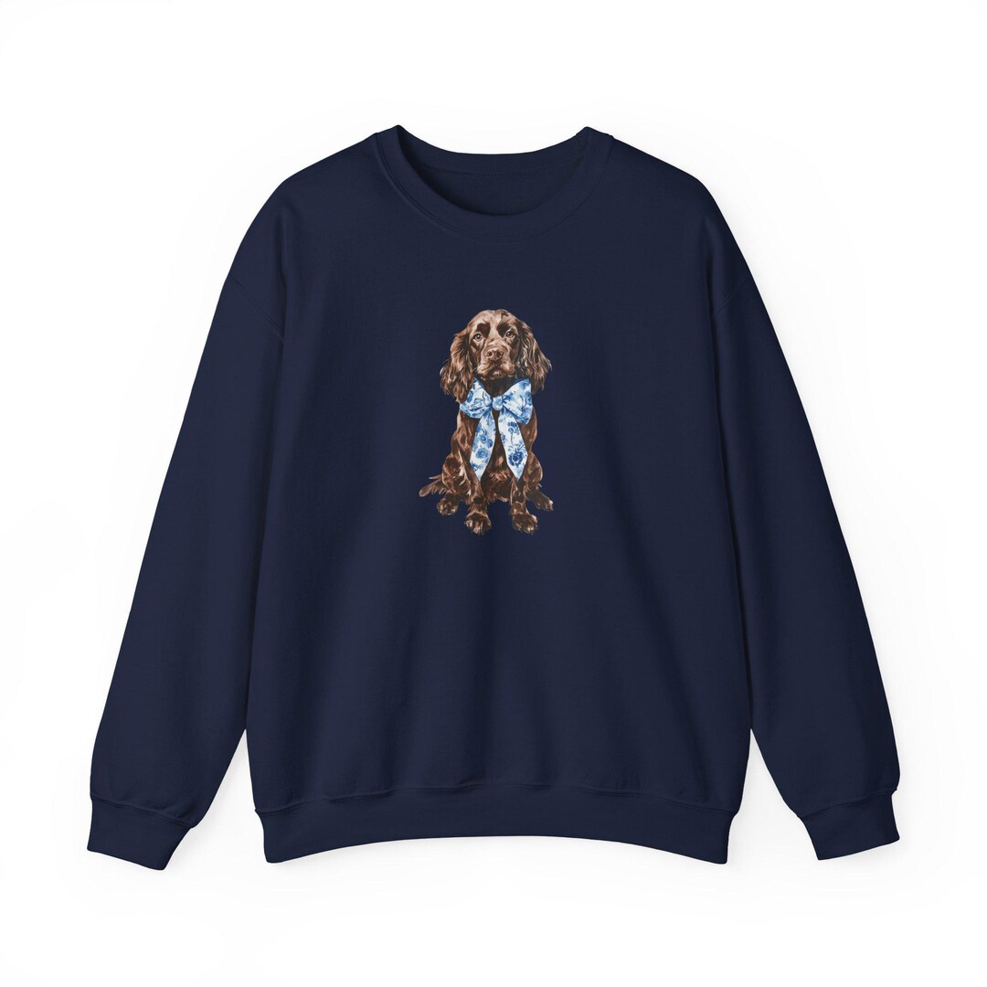 Chinoiserie Boykin Spaniel Crewneck Sweatshirt: Preppy Dog Lover Gift ...