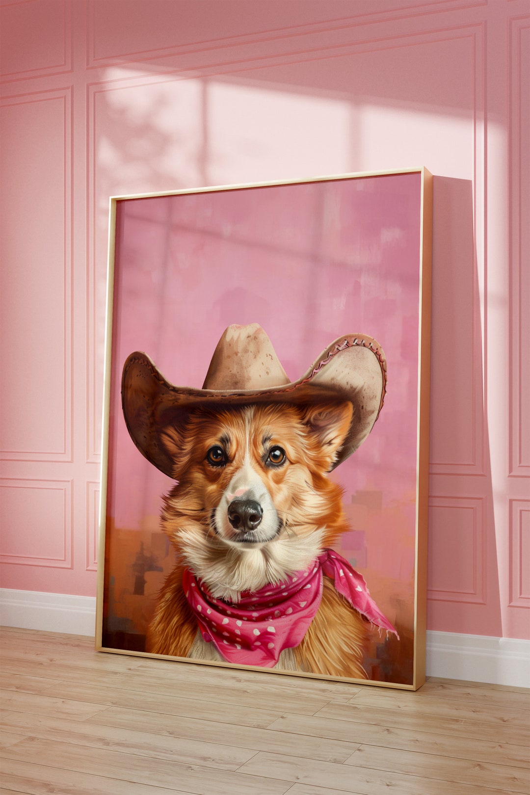 Corgi Cowgirl Hat Print: Funky Western Puppy Art (digital Download) - Etsy