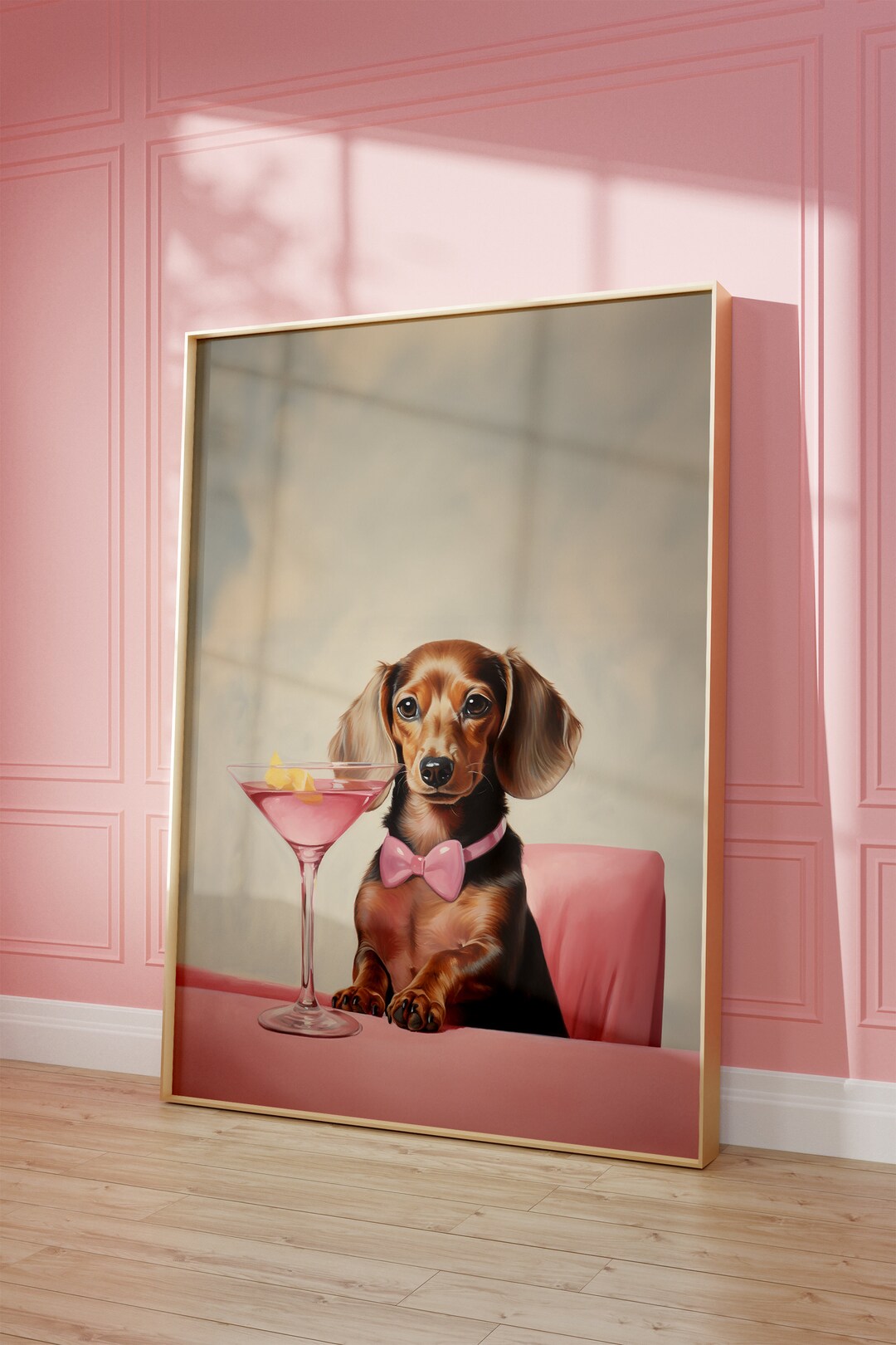 Printable Pink Dachshund Print, Funky Poster, Preppy Art, Dachshund ... Printable Pink Dachshund Print, Funky Poster, Preppy Art, Dachshund ...