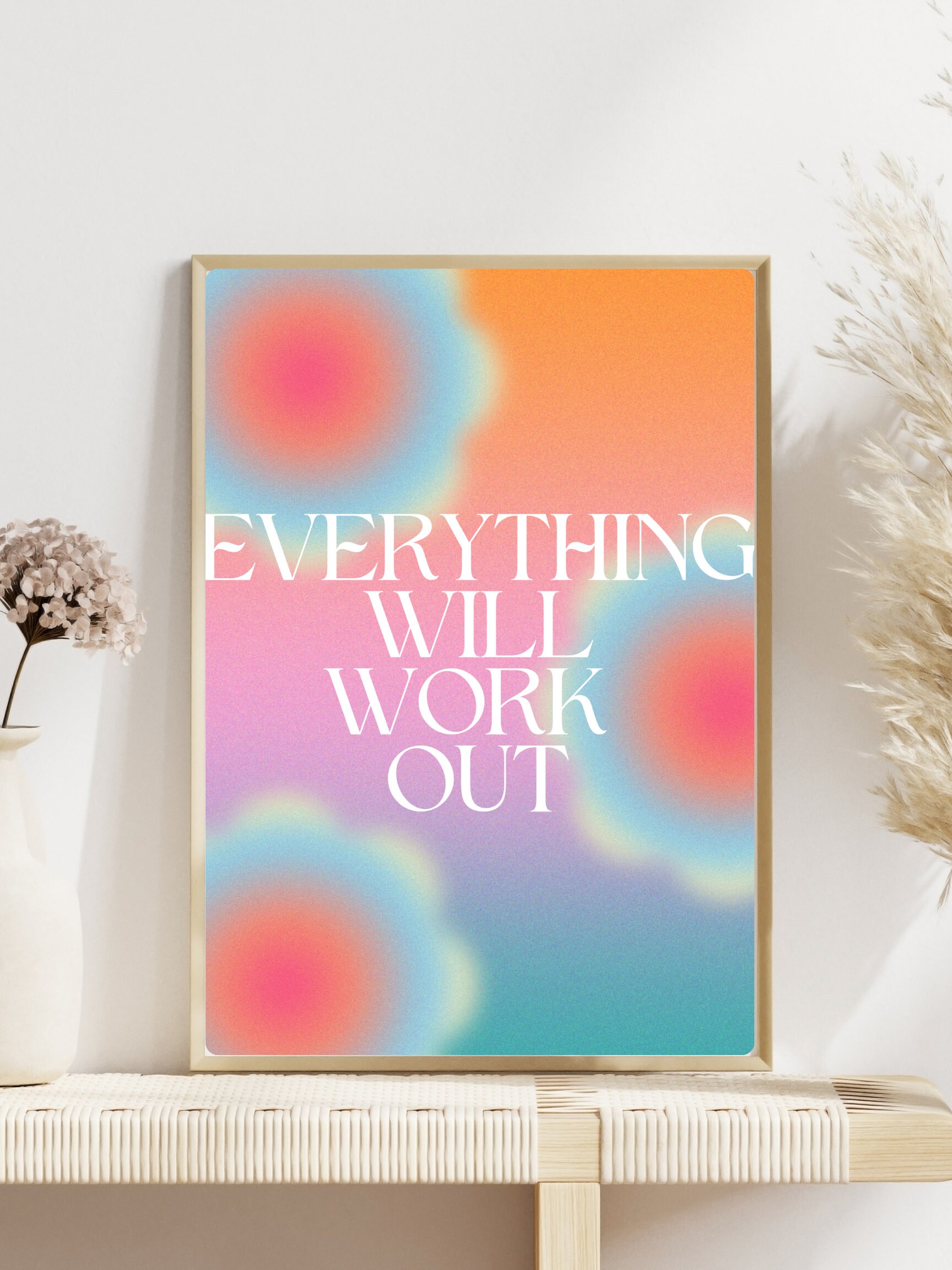 Everything Will Work Out Aesthetic Prints, Digital Download Poster ...