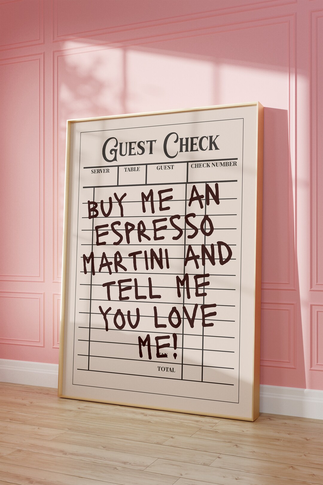 Trendy Guest Check Funny Espresso Martini, Funny Quote for College Dorm ...
