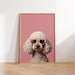 Pink Poodle Art Print: Preppy Kids Room Decor (digital Download) - Etsy